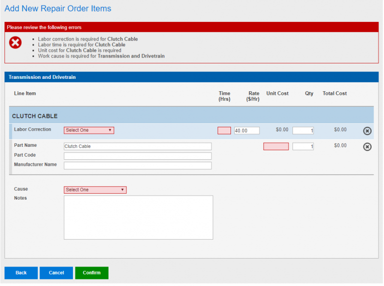 Adding Items To An RO | Auto Integrate